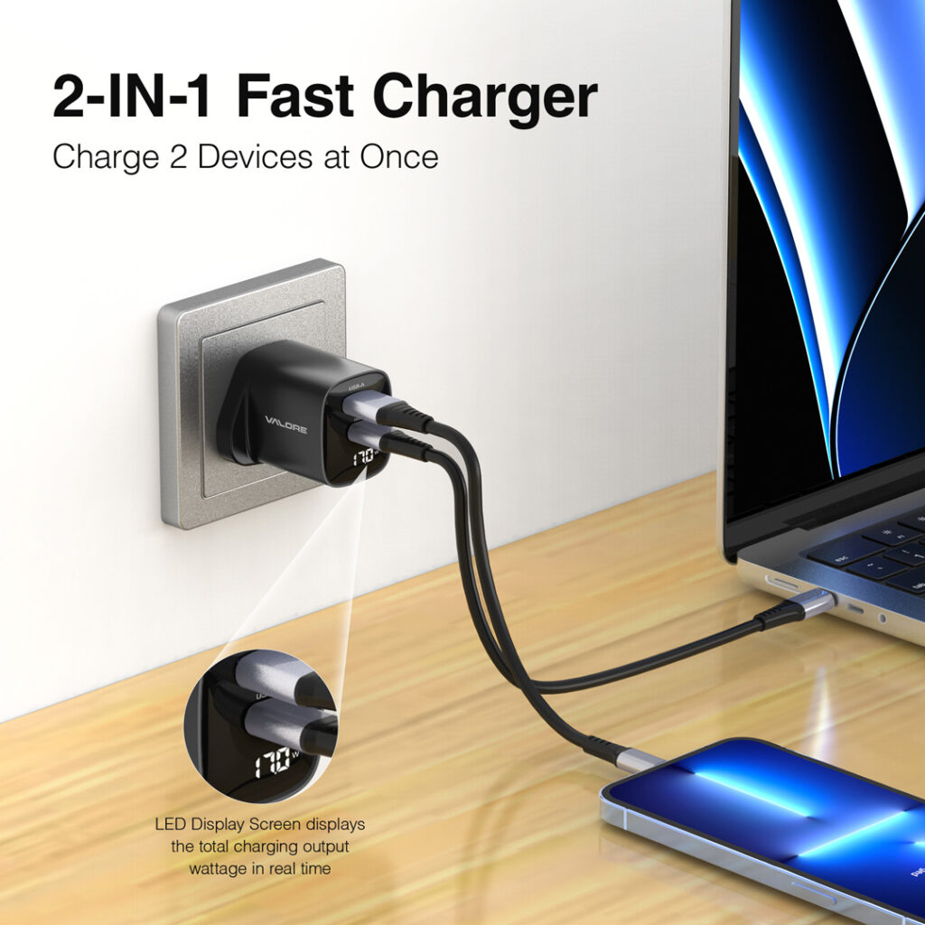Valore PD30W GaN Technology Wall Charger with Digital Display - Valore ...